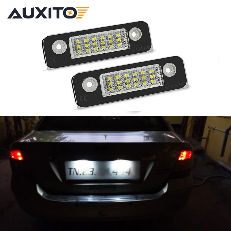Автомобильный Фонарь для номерного знака для Ford Fusion 2001-2011 Fiesta MK5 2001-2008 Mondeo MK2 1996-2000 Canbus, 2 шт.
