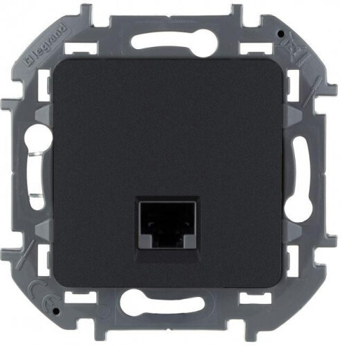 Розетка компьютерная Legrand Inspiria RJ45 кат.5E UTP антрацит, 673828