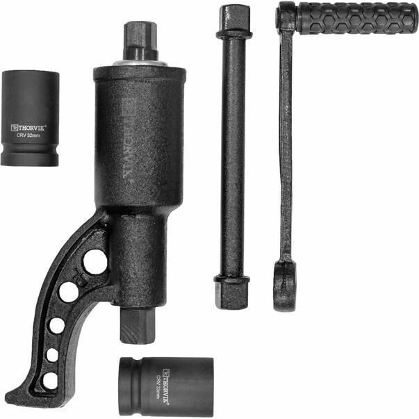 Гайковерт ручной механический 1DR, 3800 Нм и головки торцевые 1DR 32 мм, 33 мм THORVIK LSW2