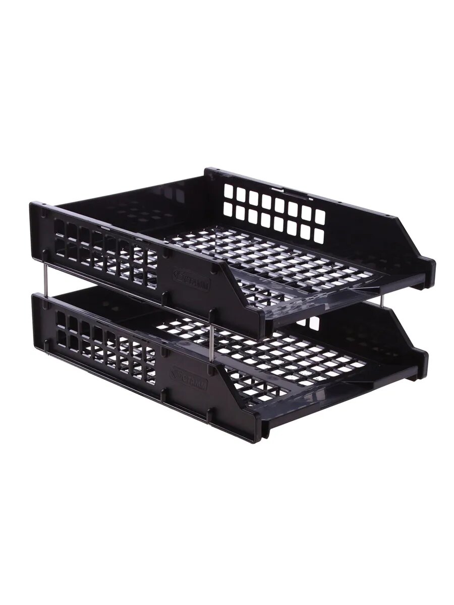 Лотки горизонтальные для бумаг, набор 2 шт.