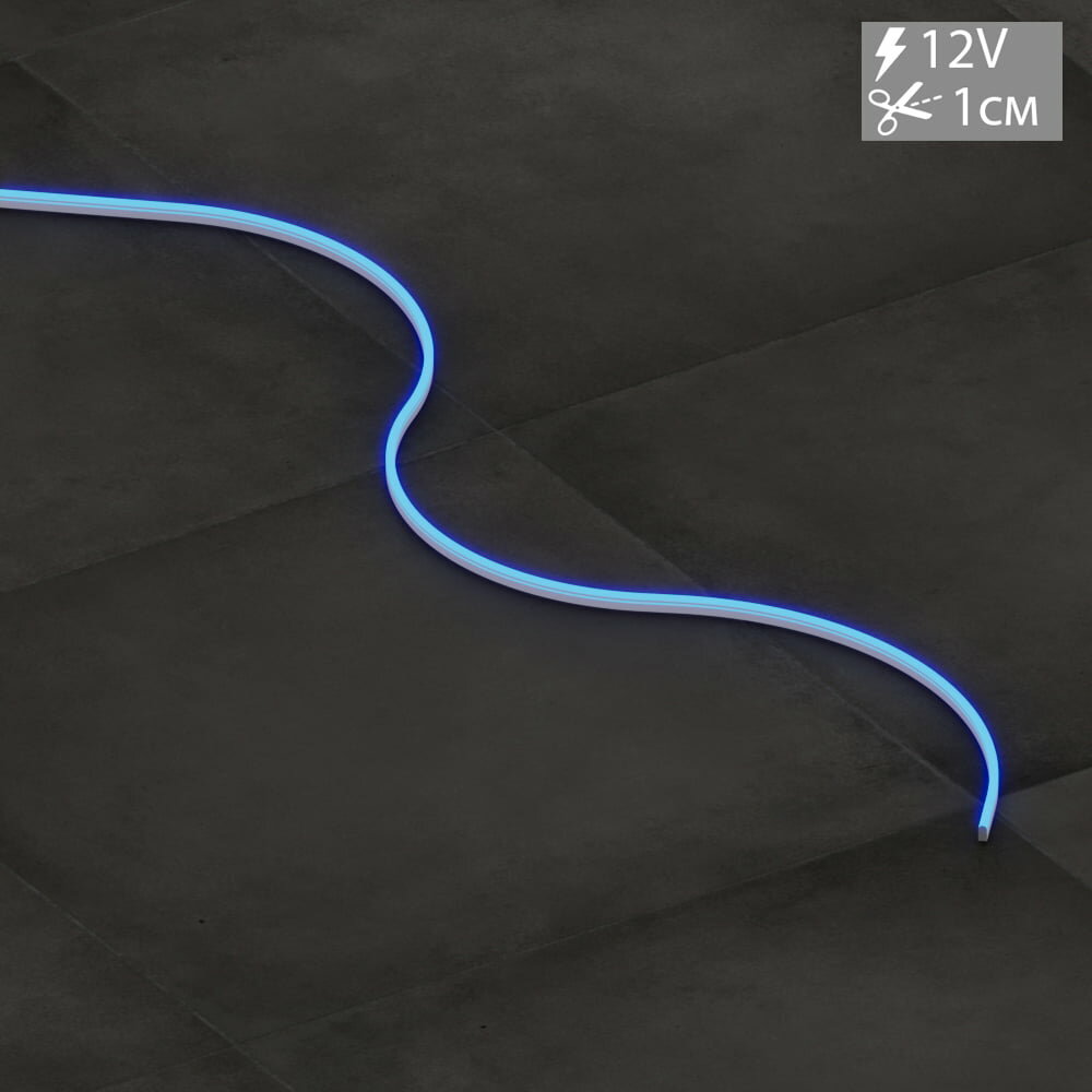 Гибкий неон ShopLEDs Гибкий неон SL 2835, 120 Led, IP65, 12V, 1CM, 6х12мм, NEW (холодный синий), 10м