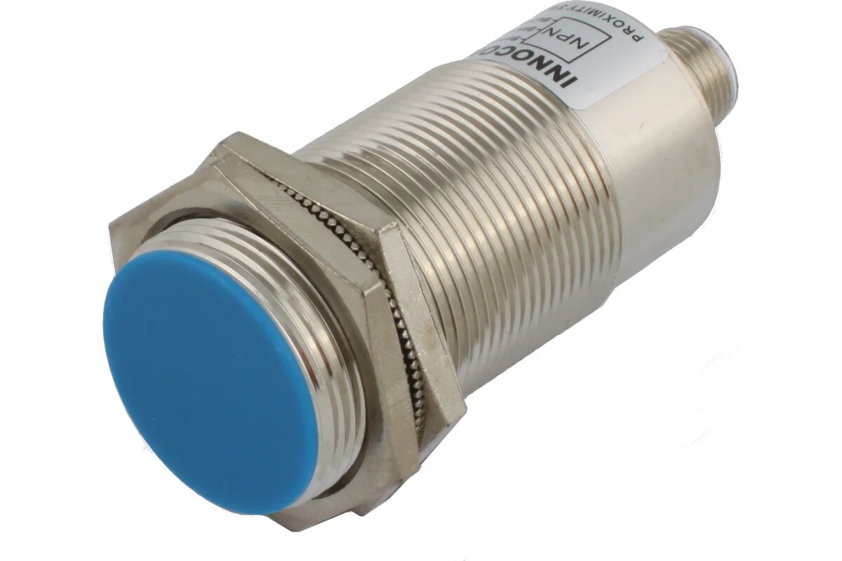 INNOCONT индуктивный экранированный датчик M30x1,5, IP67, NPN NO, M12 разъем SLI-30N10C