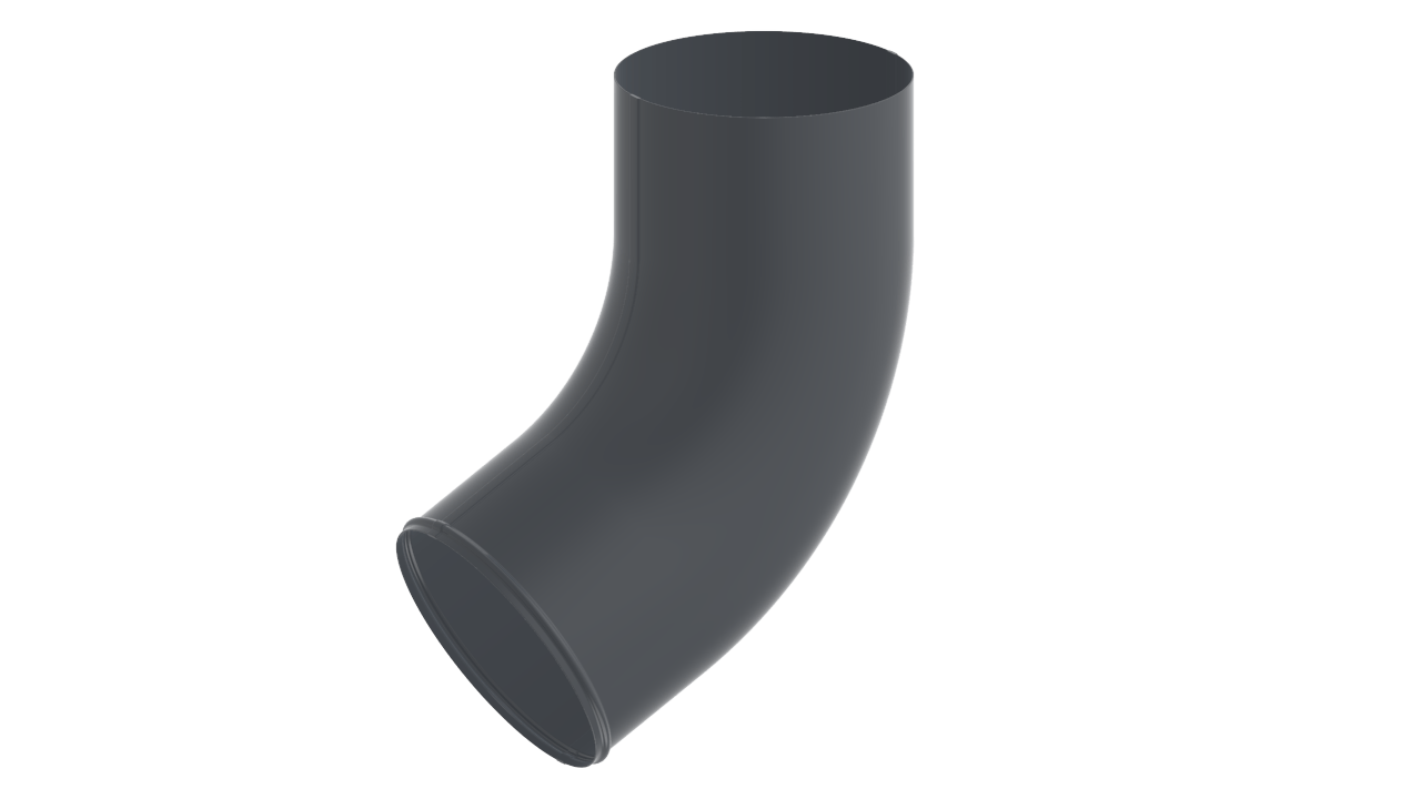 Колено трубы 135 градусов d100 окраш. (RAL 7004)