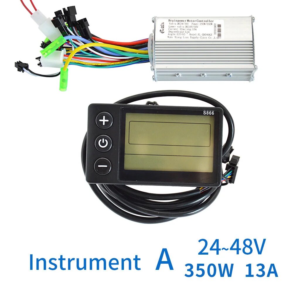 Бесщеточный контроллер двигателя для электровелосипеда Зеленый, A 24V 36V 48V 350w