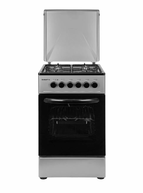 Плита газ./эл. KRAFT KF-FSK5302ES серебристый