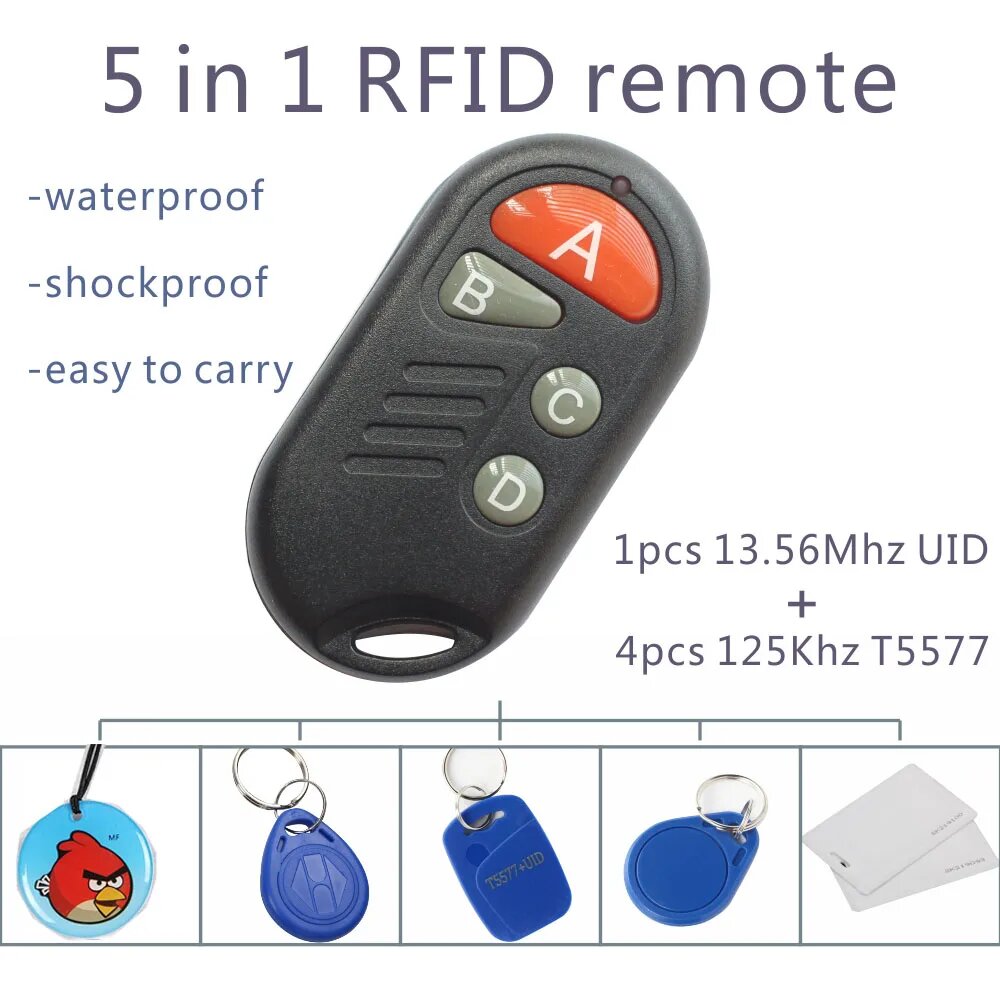 RFID брелок yakjsp M-W-6-4/M-W-6-5 4 T5577 1 UID