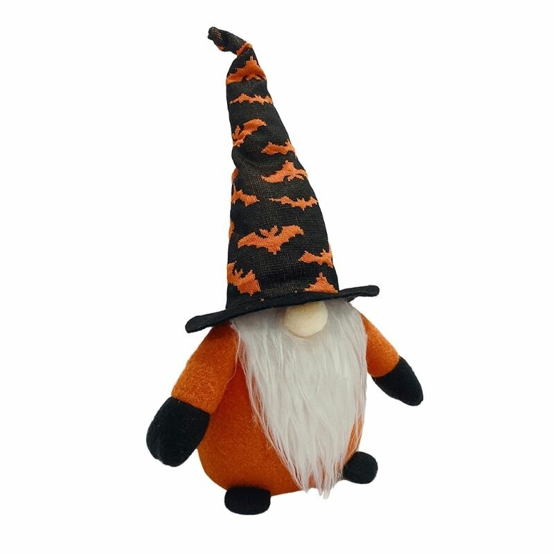 Гном на Хэллоуин, - Оранжевая Шляпа Летучей Мыши