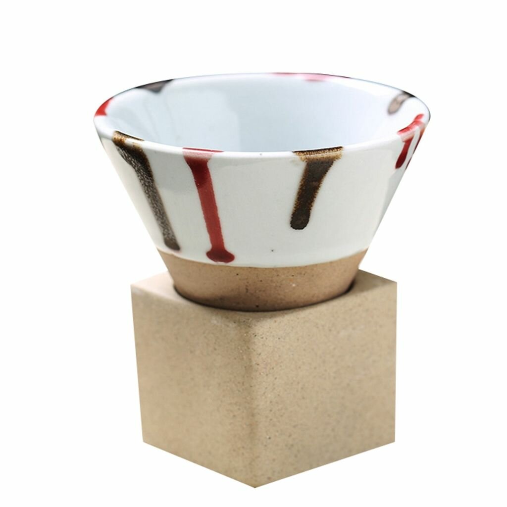 Керамическая кофейная чашка в форме конуса, 100 мл-Лунно-белый