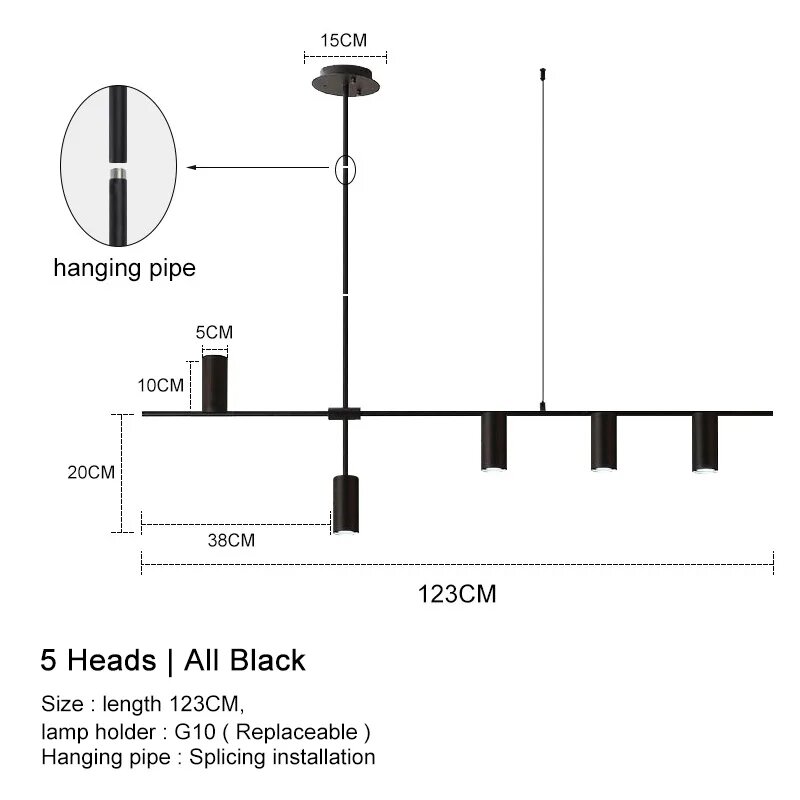 OKUDO черная люстра