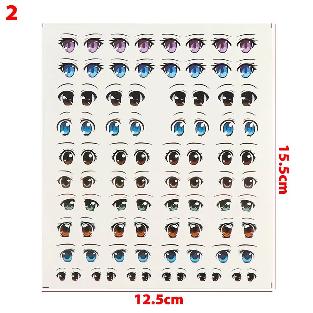 Набор наклеек глаз для кукол