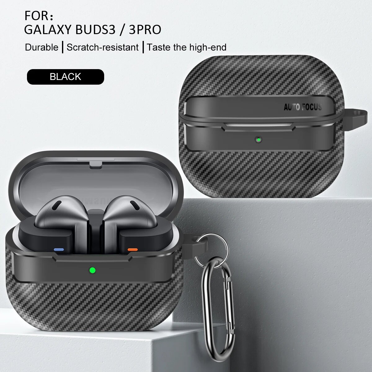 Чехол для Samsung Galaxy Buds 3/3 Pro, черный