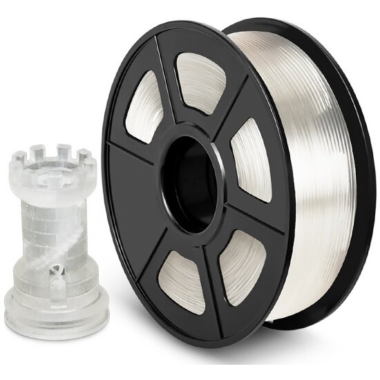 Пластик NV Print PLA Transparent для 3D печати диаметр 1.75мм длина 330 метров масса 1 кг