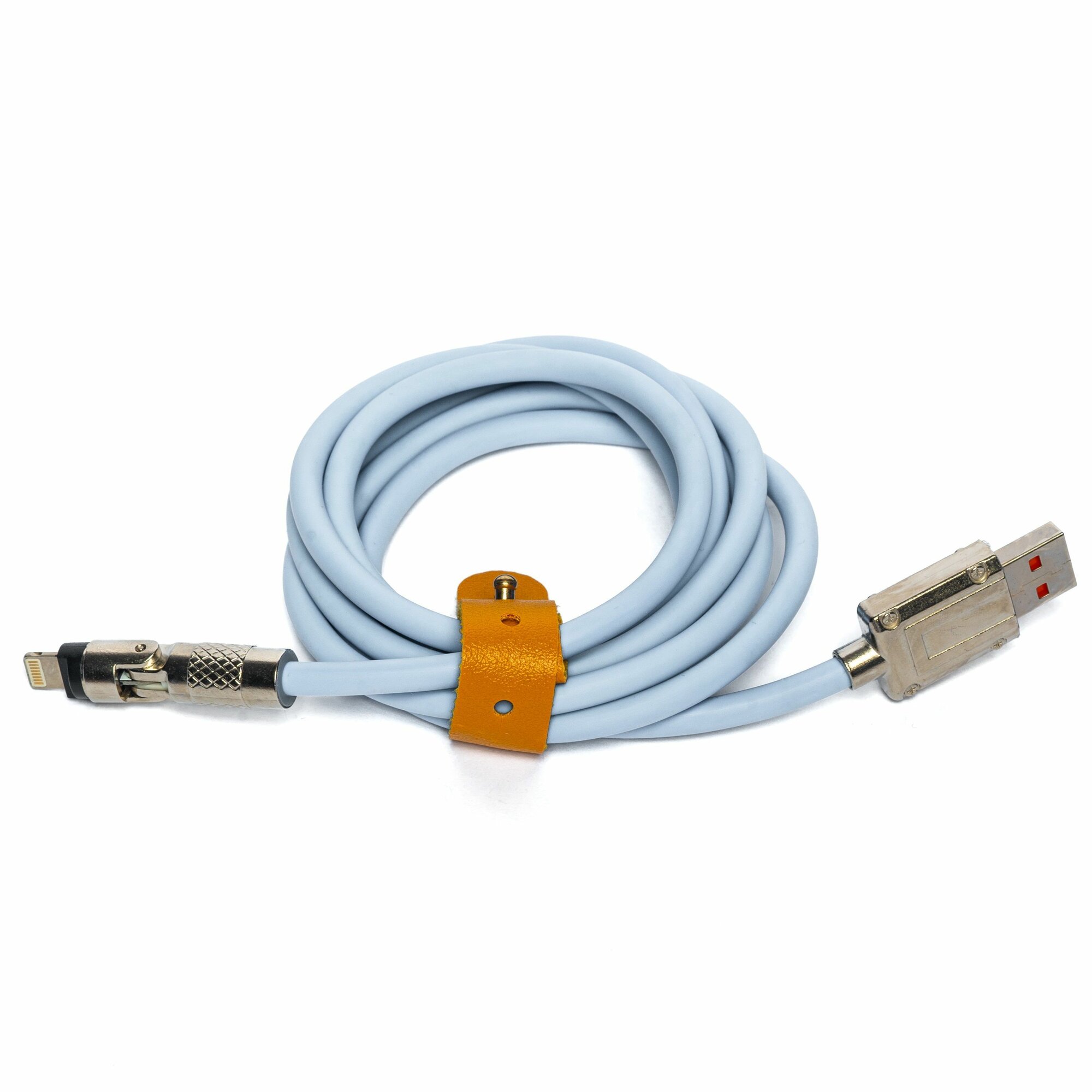 Кабель зарядный Vivacat с USB на Lightning, вращающийся на 540, для передачи данных, быстрая зарядка, 1.5 метра, голубой