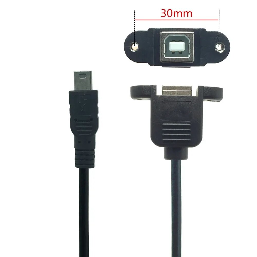 CY Мини USB 2.0 кабель 50 см черный 0.3M