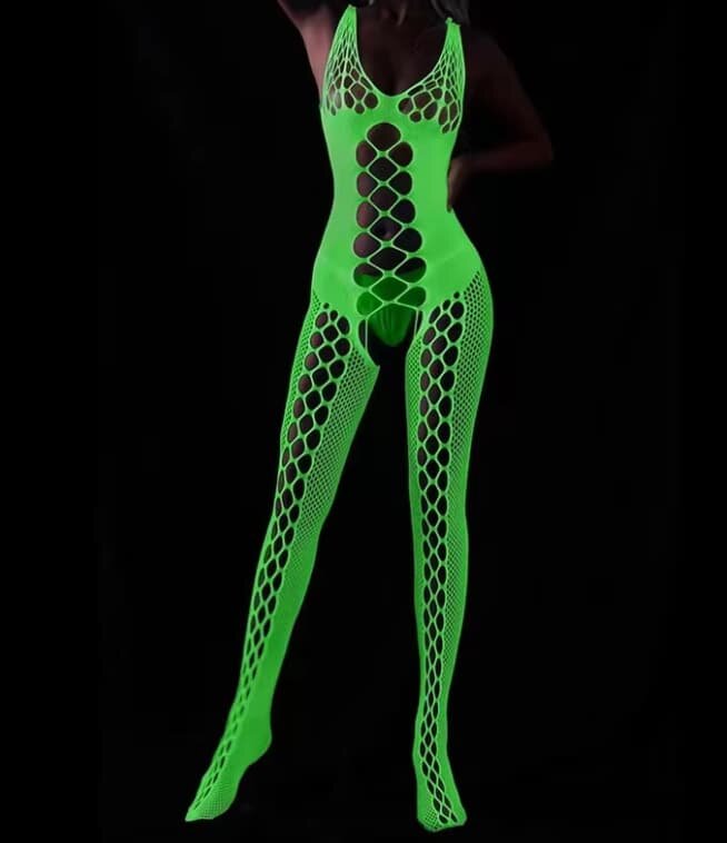 Боди комбинезон сетка "Shelly" светящийся в темноте