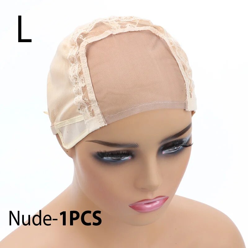 Кружевная шапочка для парика Nude L, 1pcs