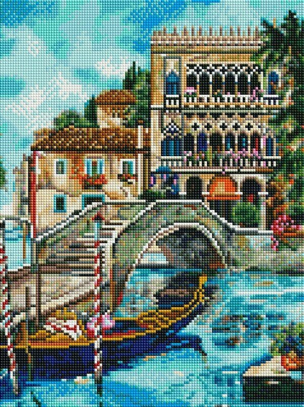 Набор Белоснежка #039-DM Венеция, Алмазная Мозаика, 30 х 40 см