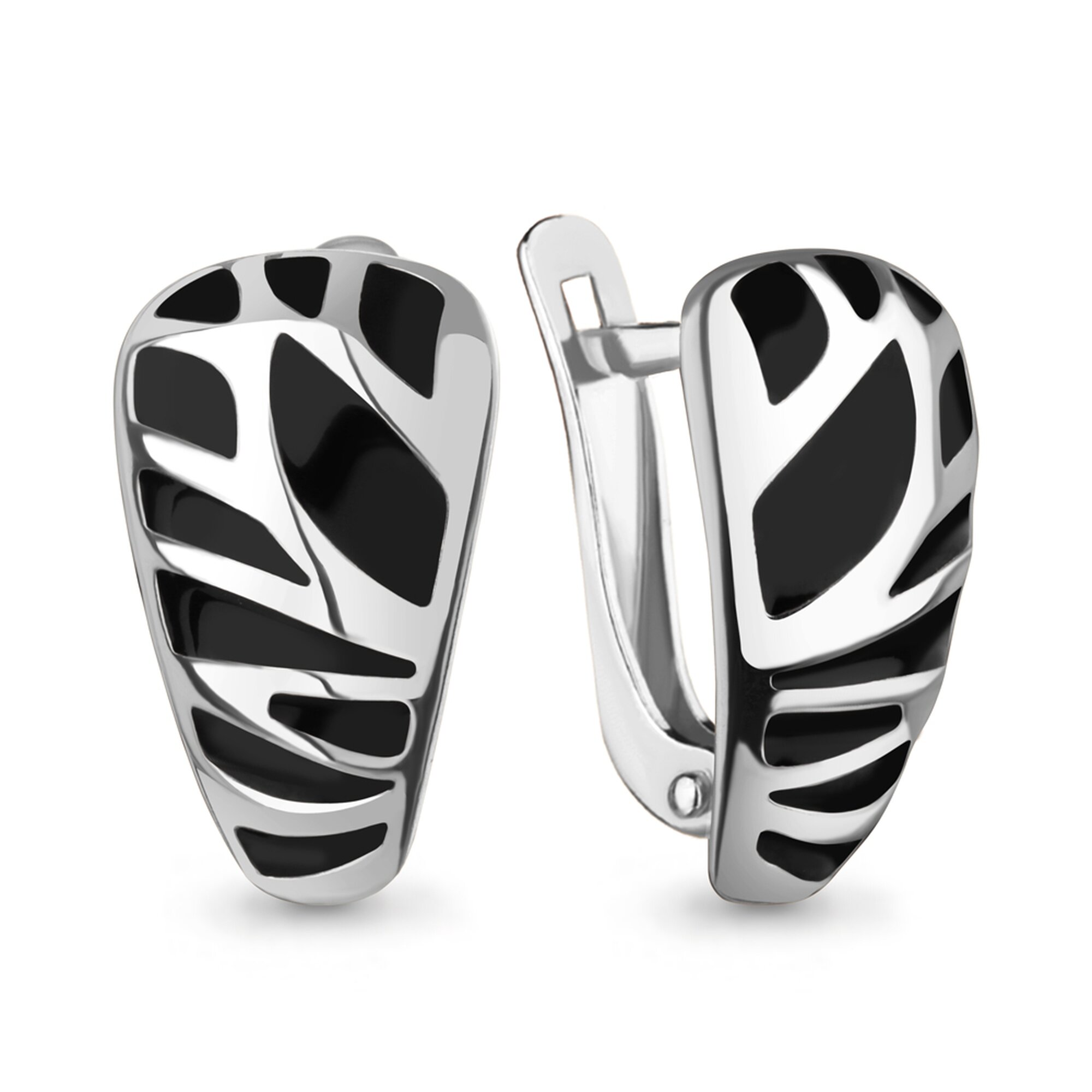 Серьги, серебро, 925 проба, родирование, эмаль