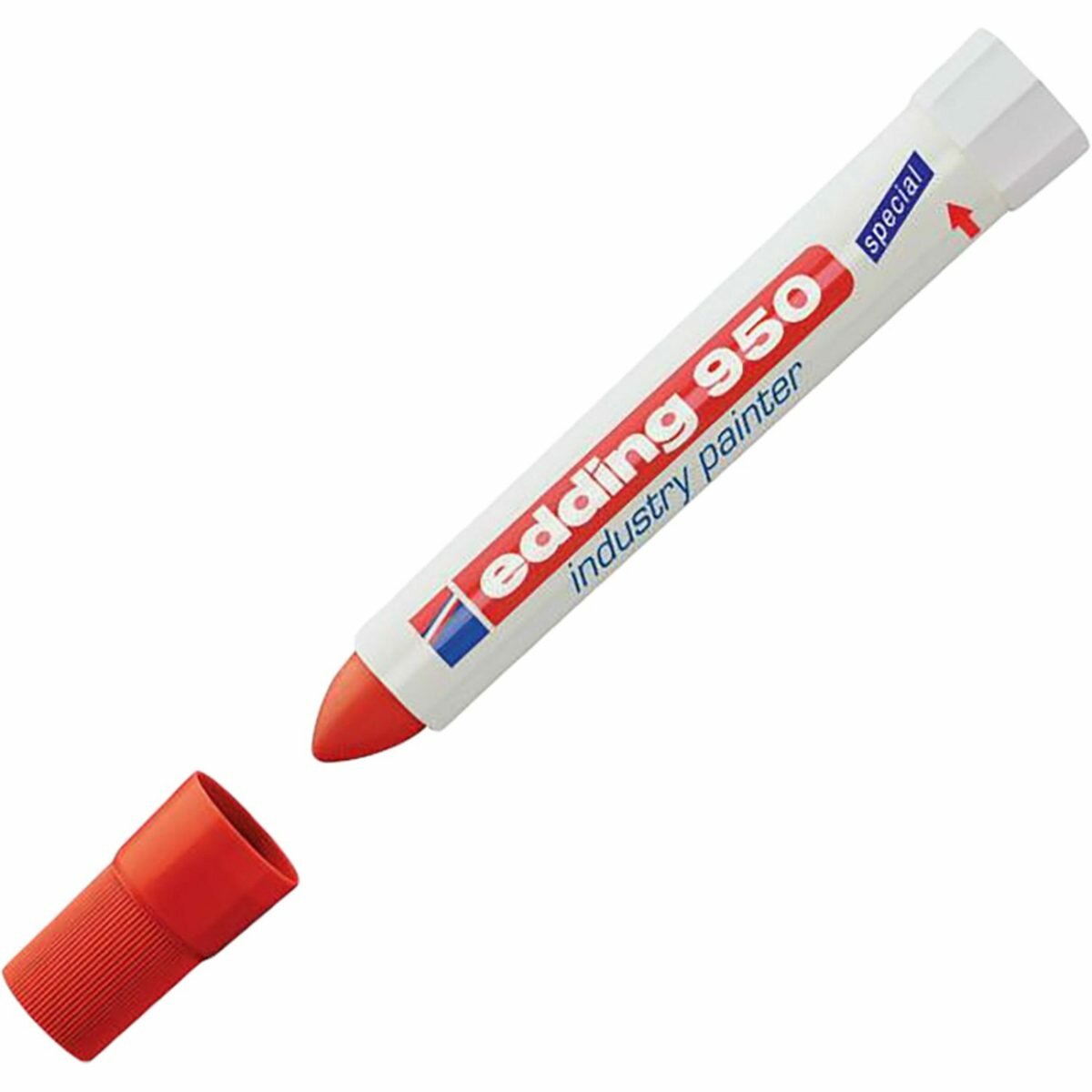 Маркер промышленный Edding E-950 (10мм, красный) пластик (E-950/2), 1шт.