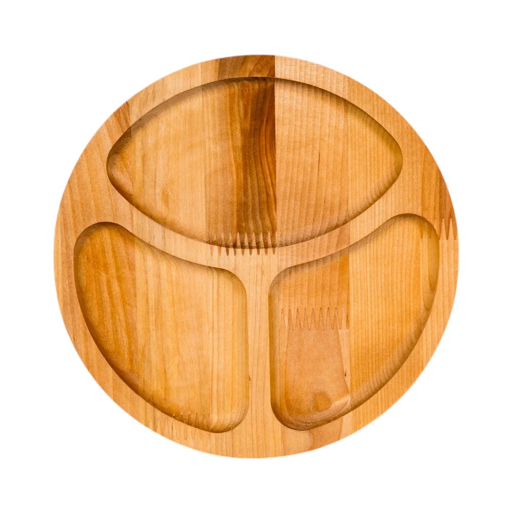 Трехсекционная менажница Mallony d 20 см берёза 106134