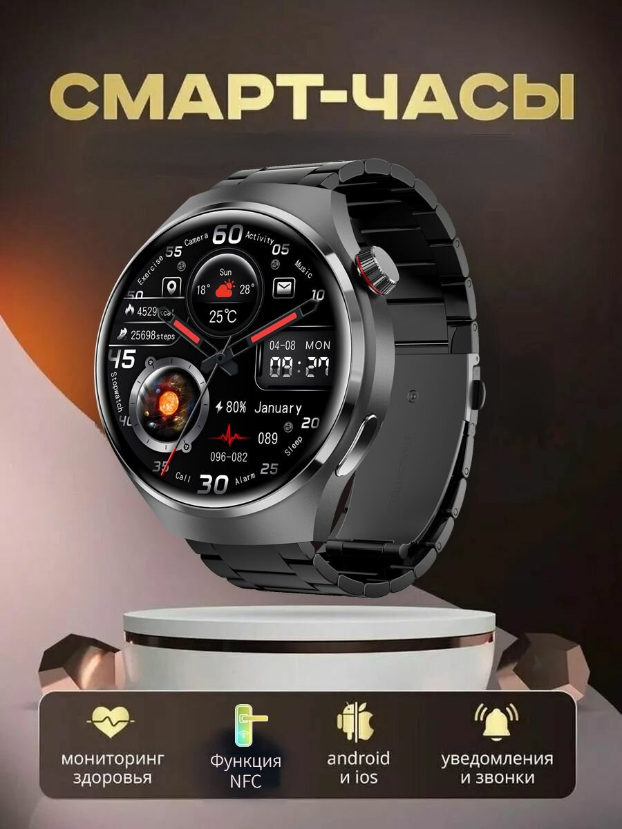 2025 Умные часы для мужчин, Мужские наручные часы, GPS-трекер, аккумулятор 300 мАч, сверхдлинный режим ожидания, компас, Bluetooth-вызов c Функция NFC