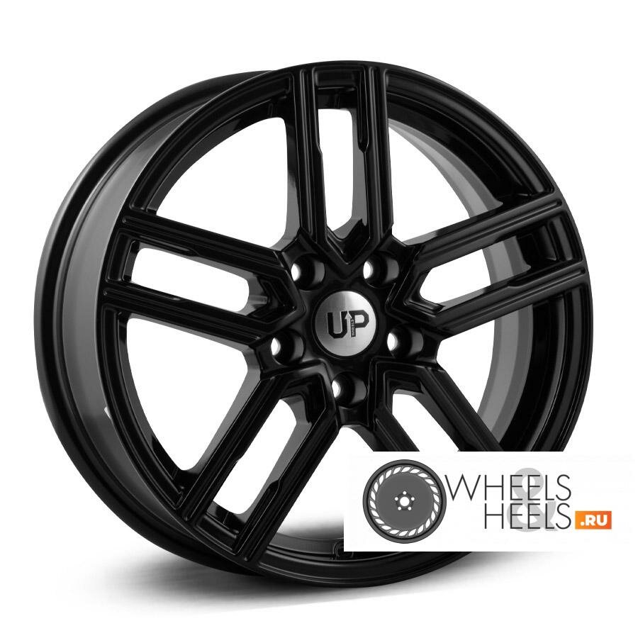 Диск автомобильный литой Wheels UP Up113 16x6.5 5x105 et38 dia56.6 Черный глянцевый