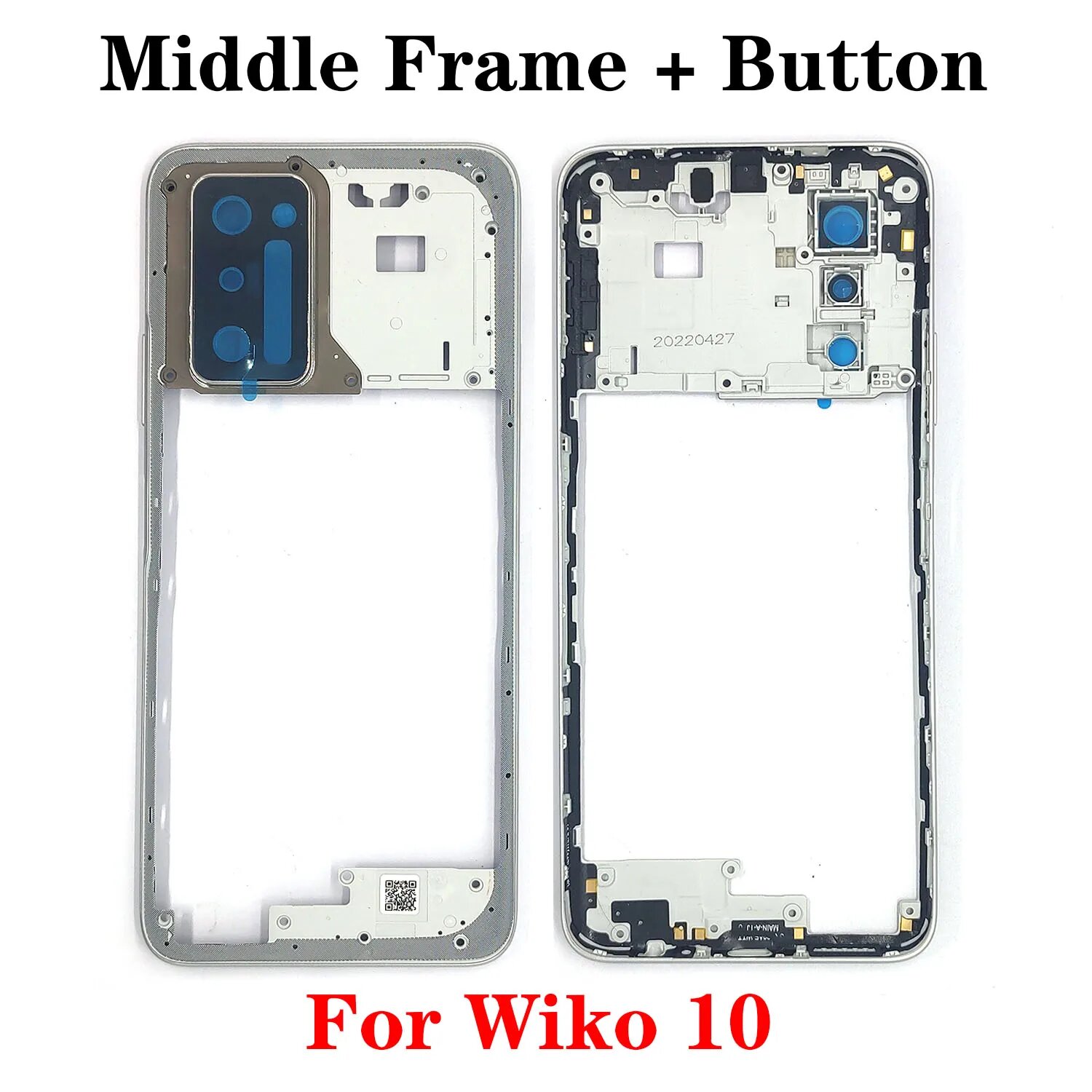 Средняя рамка лучшего качества для Wiko 10, средняя рамка, дверная рамка, лицевая панель с silver