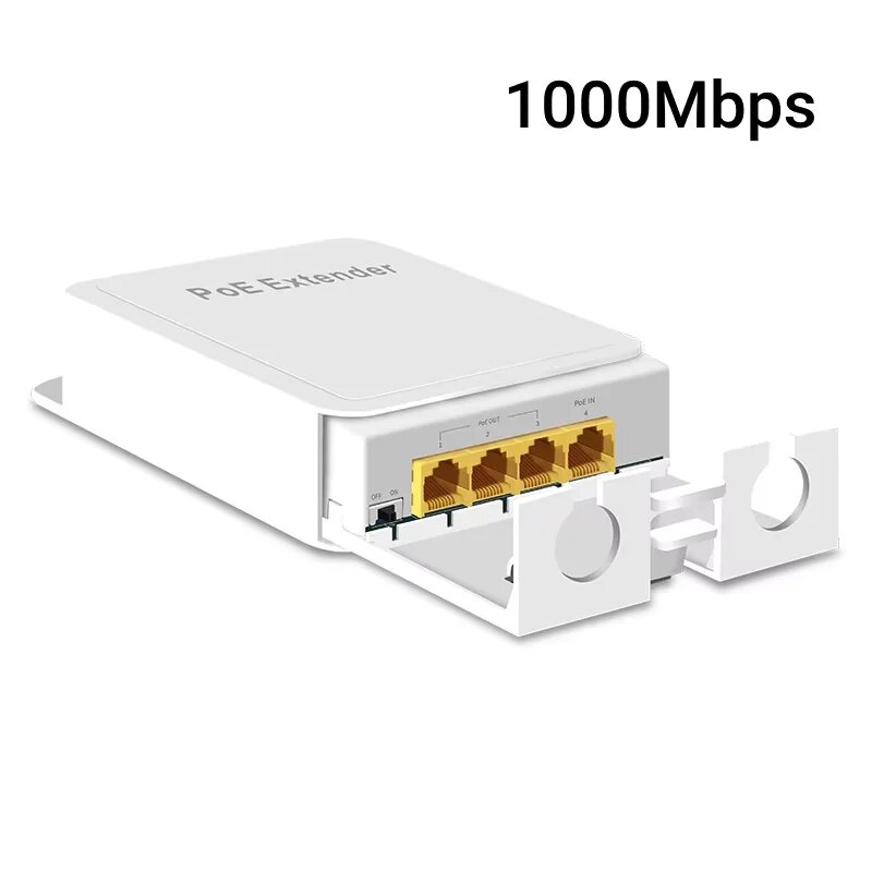 Ethernet PoE Gigabit Extender 1 в 3 1000M