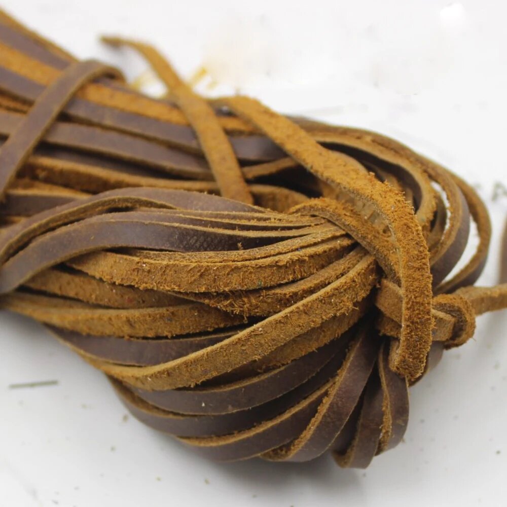 Кожаный ювелирный шнур REGELIN 3/4/5 мм Коричневый, 5mm, dark brown