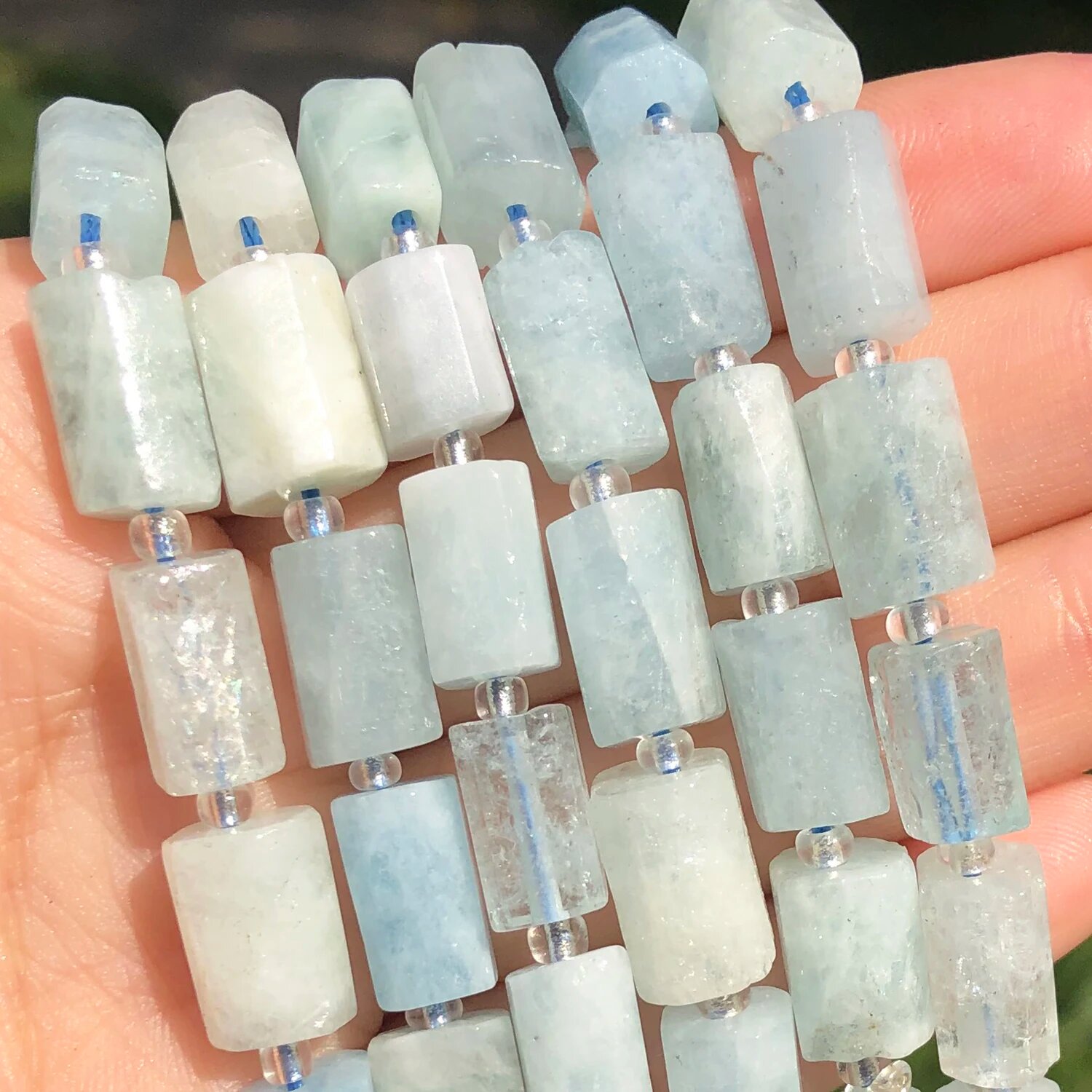 Синие аквамариновые бусины Xilitata 7.5inches