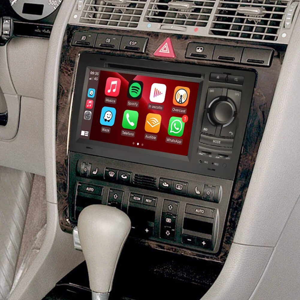 7" For Audi A8 S8 D2 Android 13 Car Multimedia DVD Stereo Radio Player GPS Navigation Carplay Auto Double Din Stereo Head Unit