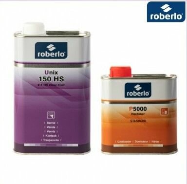 Roberlo 2K UNIX 150HS Лак полиуретановый+Отвердитель P5000 стандарт 1л.+0,5л.
