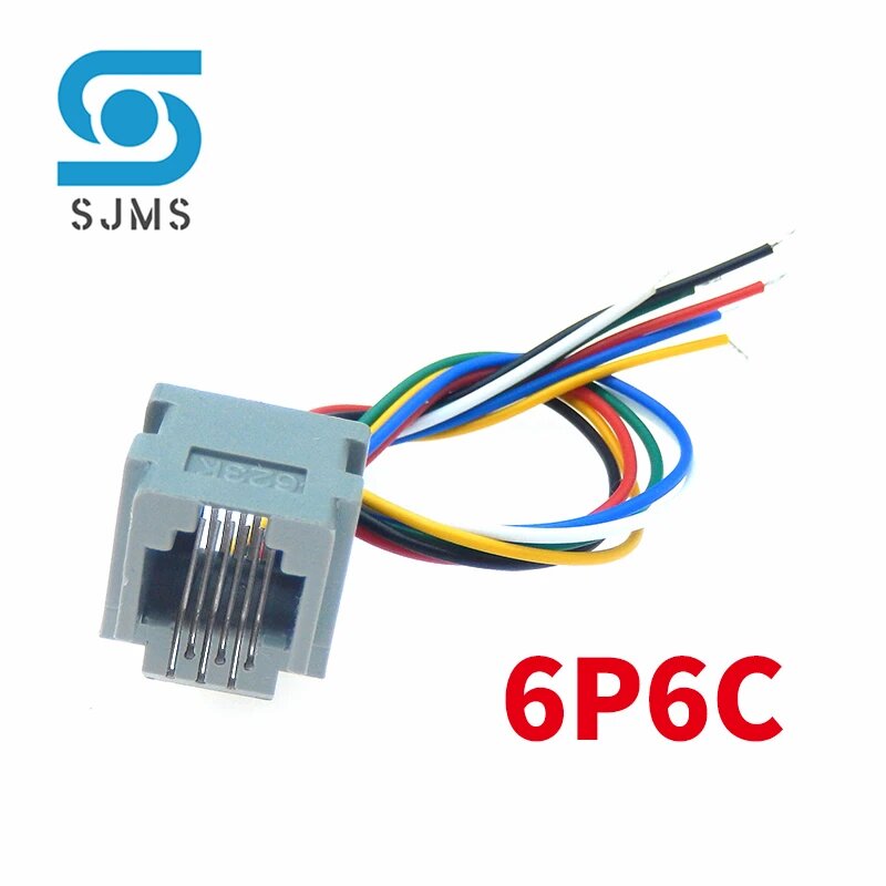 Коннекторы RJ11/RJ12/RJ45 SJMSDZ, 5 шт. 6P6C x 5PCS