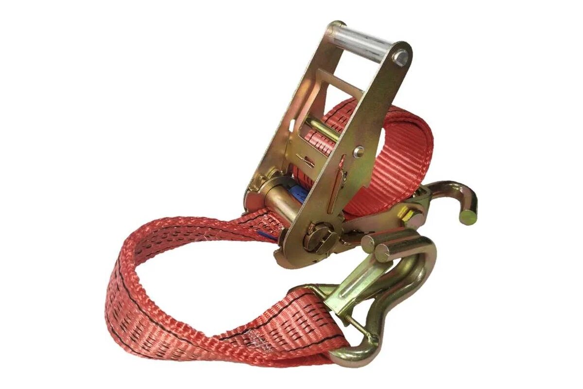 FixAuto RS2-50-5000-1стяжной ремень UVE 2,5/5,0 тн, 1 м, трещотка с крюком и фиксатором