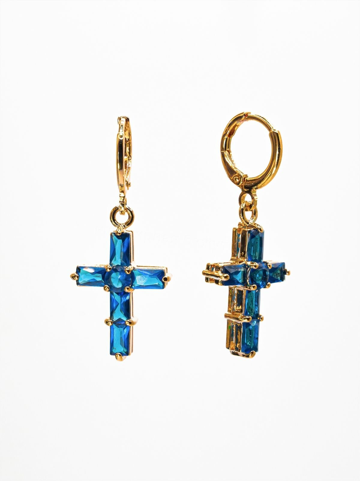 Серьги, шпинель синтетическая