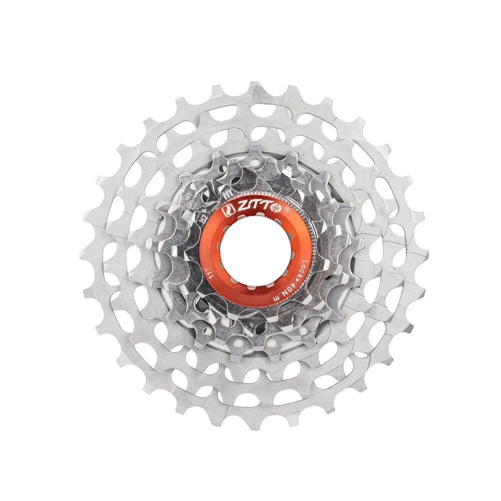 Складной велосипед ZTTO 7 скоростей серебристый/темно-синий 7s 11-28T Silver