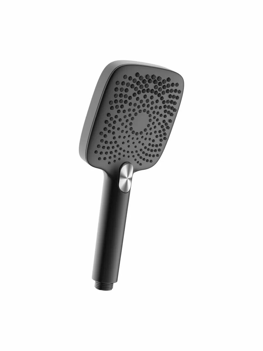 Душевая лейка Lemark LM8129BL, черная, матовая, с 3 функциями, квадратной формы