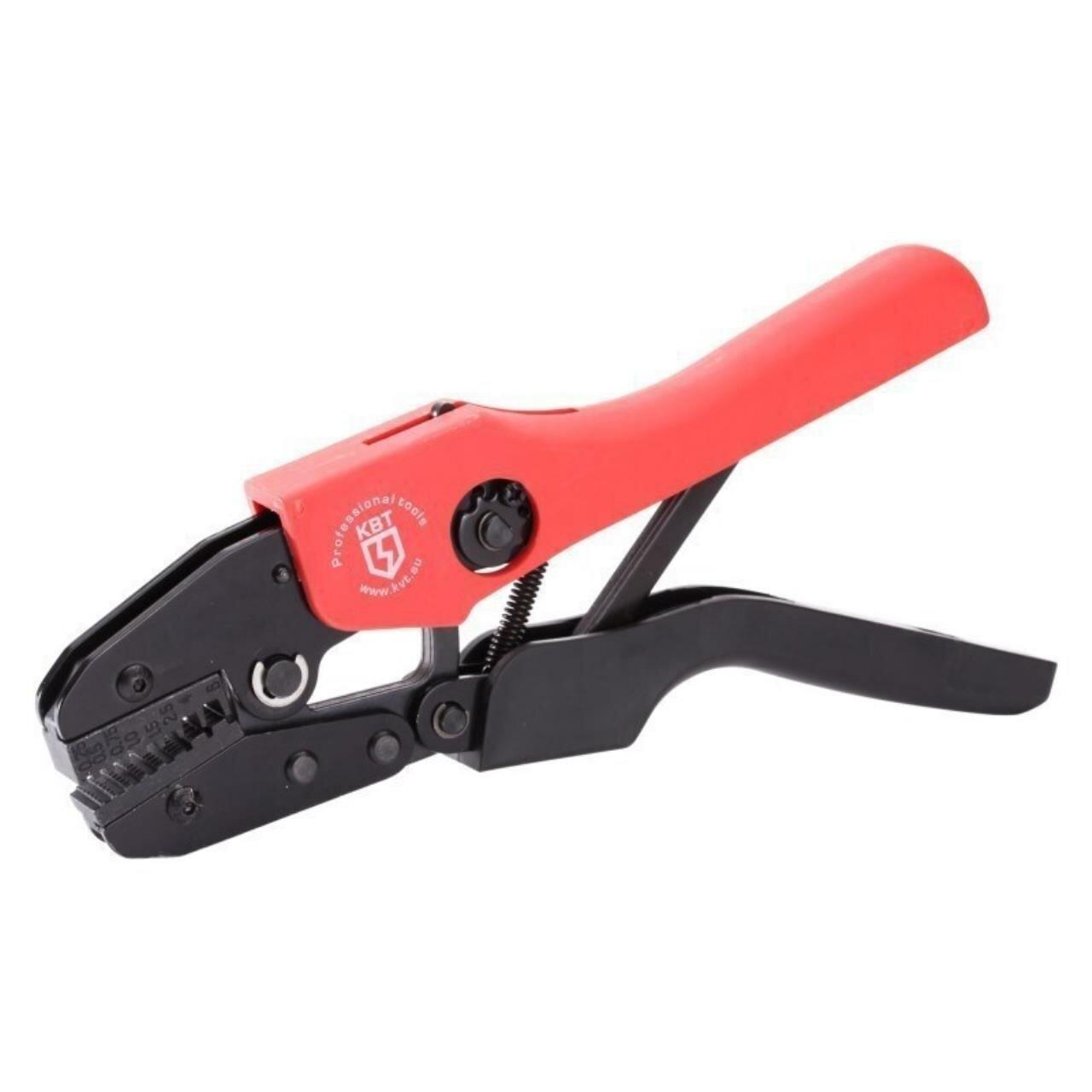 Пресс-клещи (кримпер) СТК-09 (КВТ) 58773 для опрессовки флажковых разъемов в нейлоновом корпусе