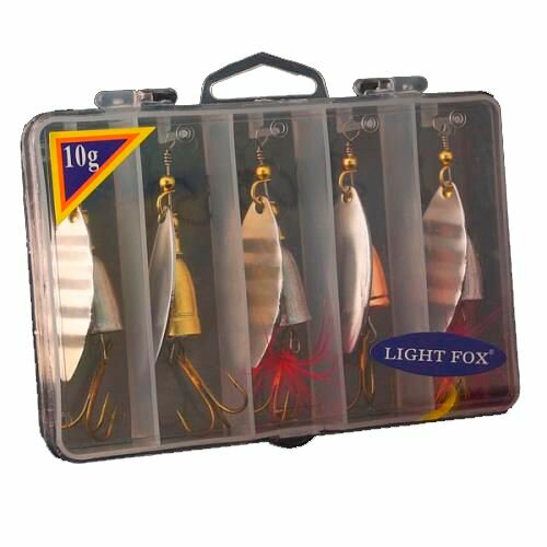 Набор блесен LIGHT FOX в коробке, 10 гр (5 шт)