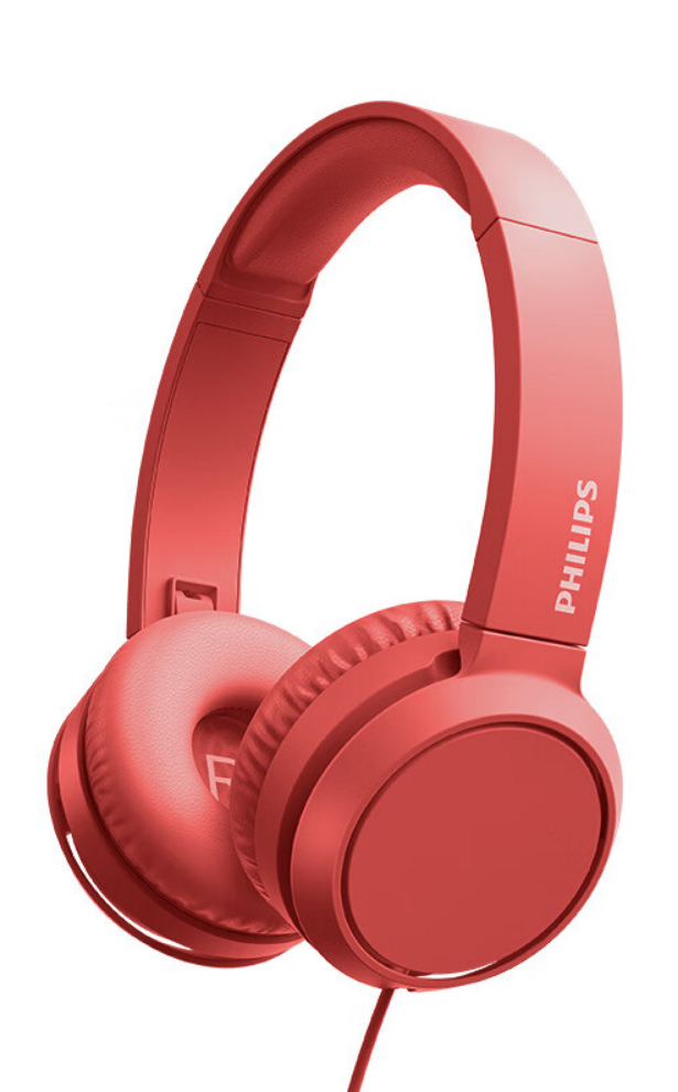 Проводные наушники Philips Headphones с микрофоном, TAH4105, цвет Red