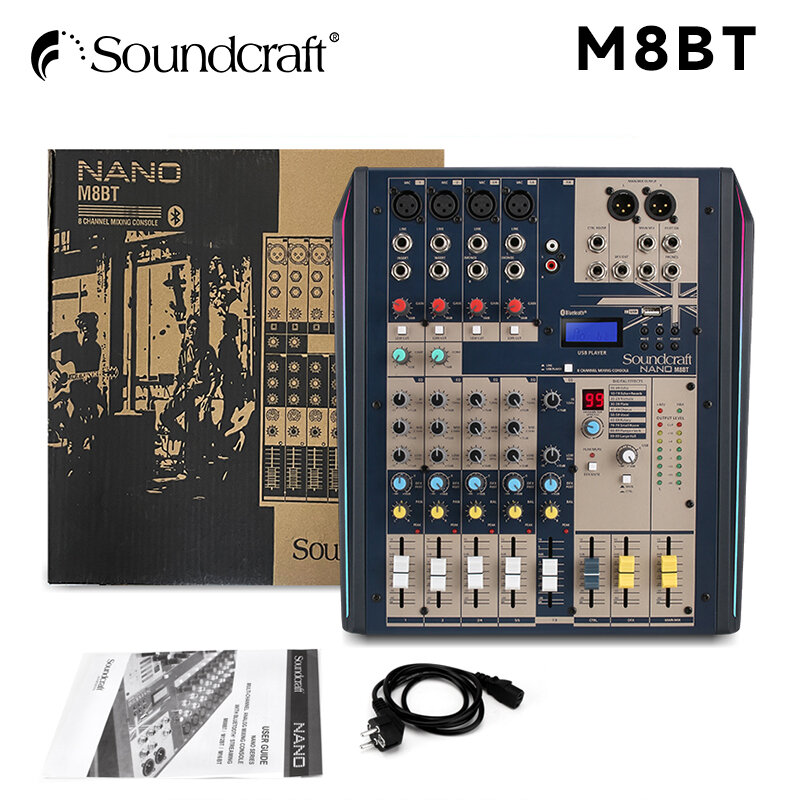Soundcraft M08BT 8-канальный Bluetooth USB с настройкой эффекта