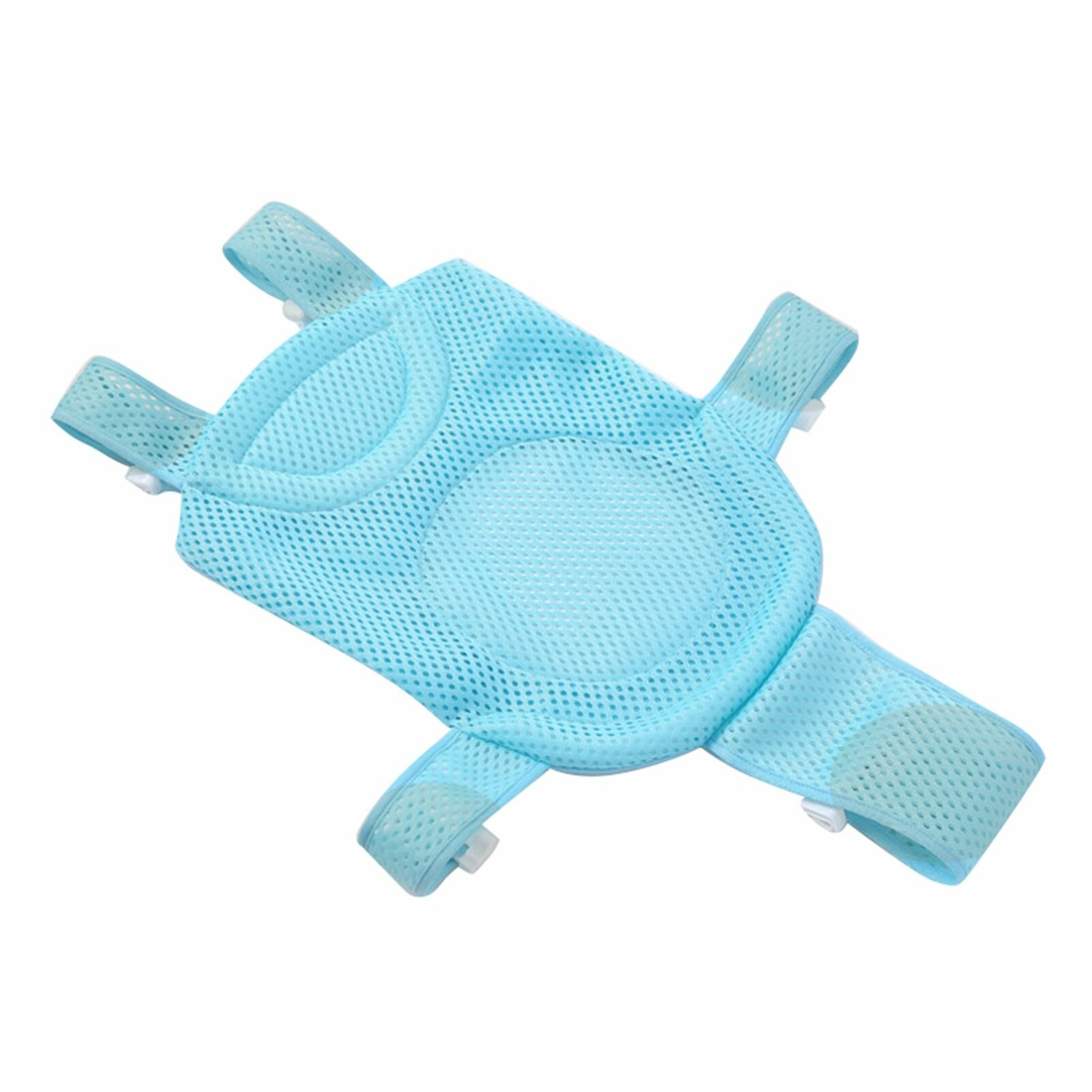 Сетка для детской ванночки, противоскользящая сетка. Удобная опора для сиденья для детской ванночки с 5 углами безопасности для новорожденных, синяя.