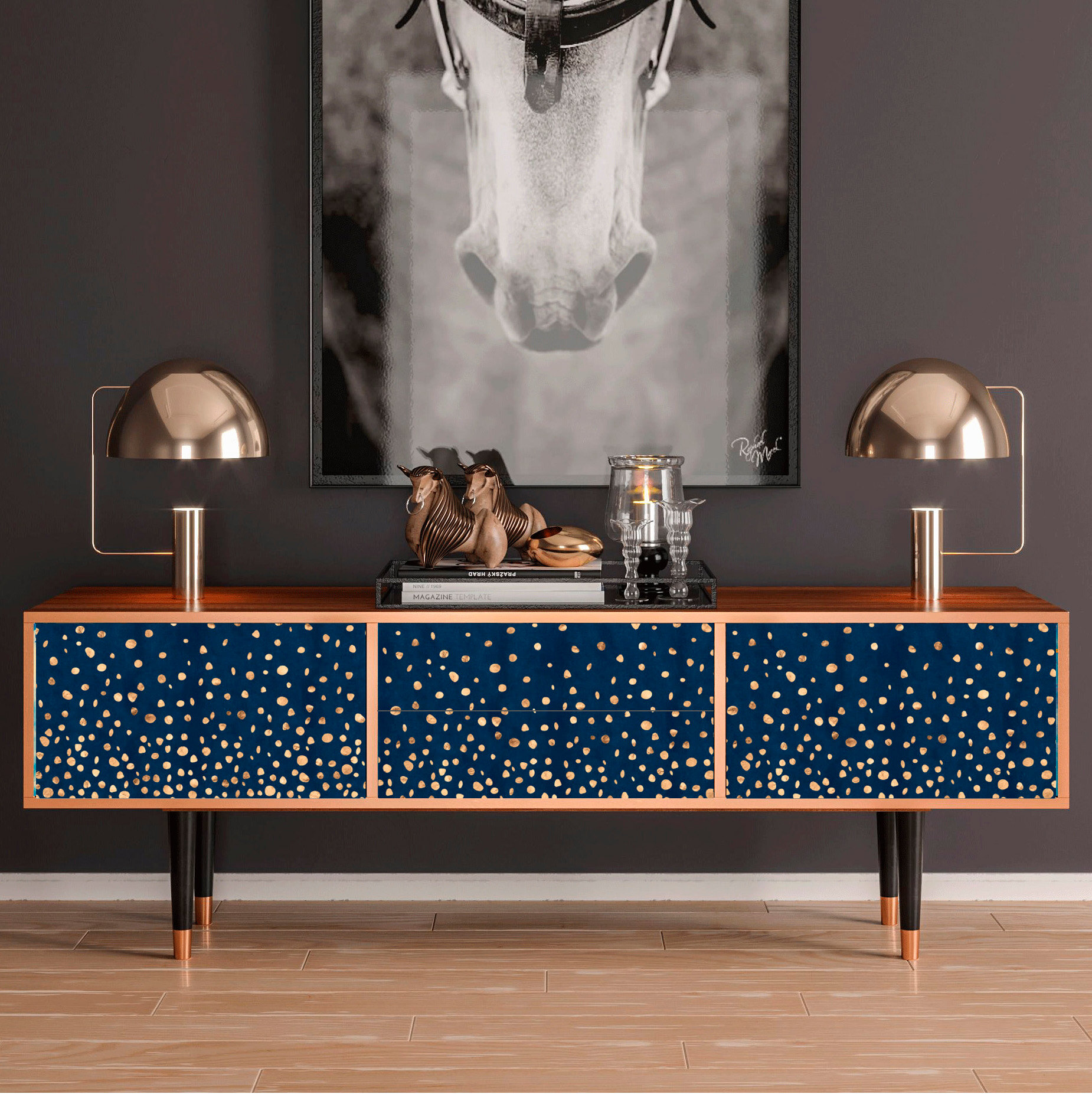 ТВ-Тумба - STORYZ - T4 Night Skies, Размер - 170 x 59 x 48 см, Цвет корпуса - , Орех