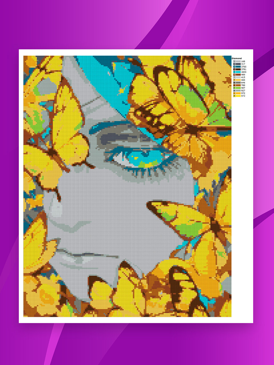Алмазная мозаика без подрамника - вышивка Страна самоцветов 40 х 50 см