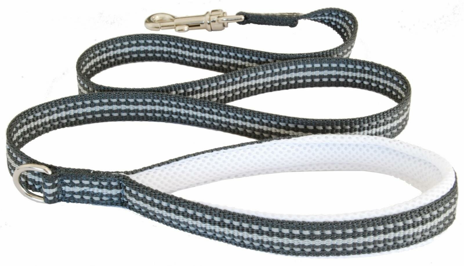 Cortina Мягкий светоотражающий поводок для собак, 1,2 метра, 25 мм, белый (Италия)