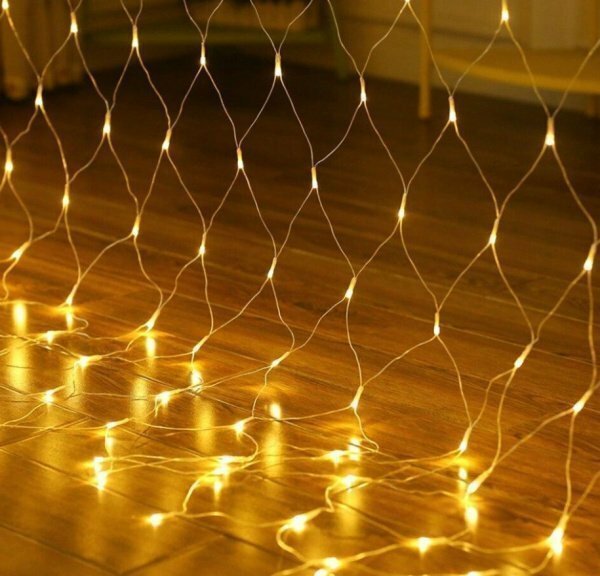 Гирлянда светодиодная Сетка желт (1,5x1,5м)