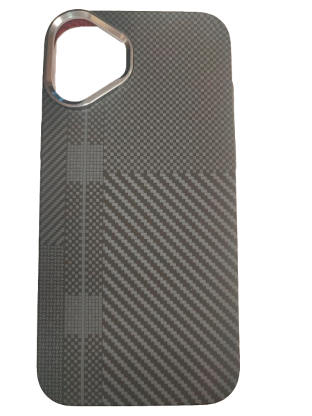 Накладка пластик под карбон Luxo Life+ MagSafe для iPhone 16 Plus Black (Черный)