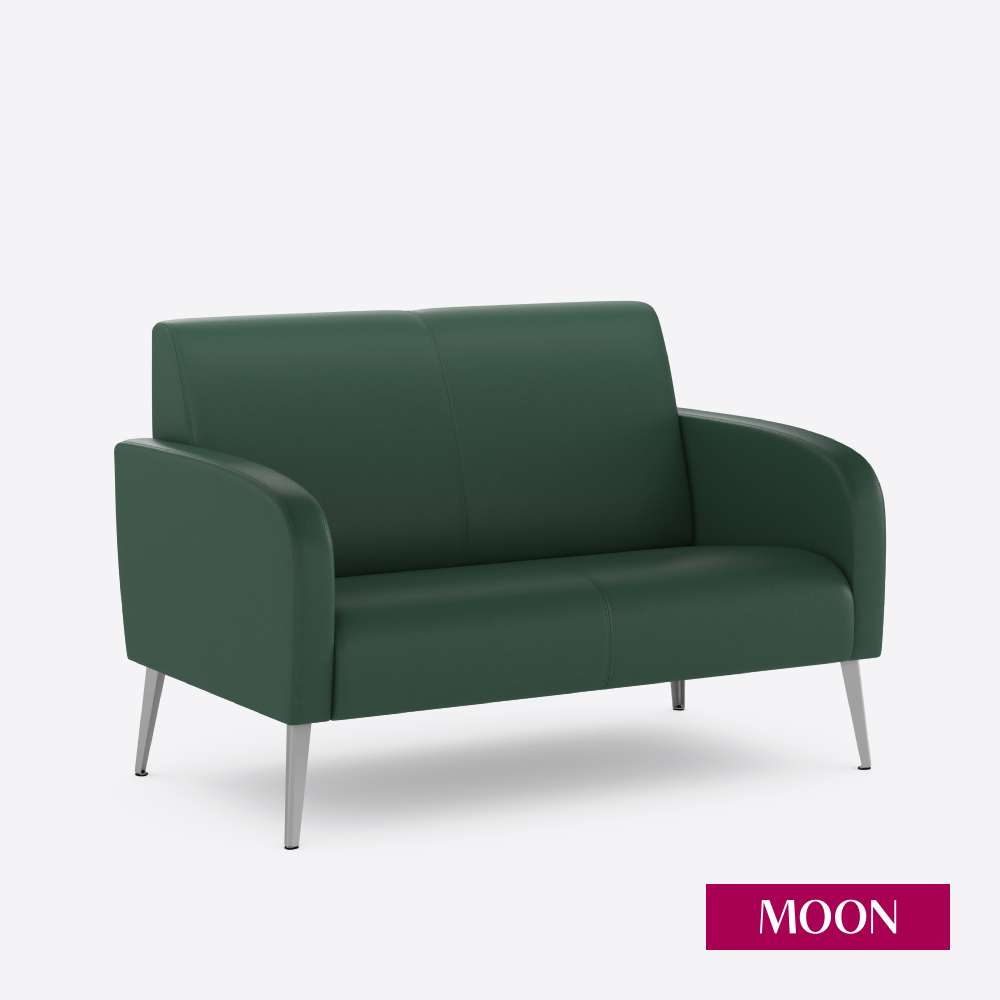 Диван MOON 157 экокожа, цвет темно-зеленый, нераскладной, 134*84*91, эксклюзивная высокоэластичная пена (UniqFoam)