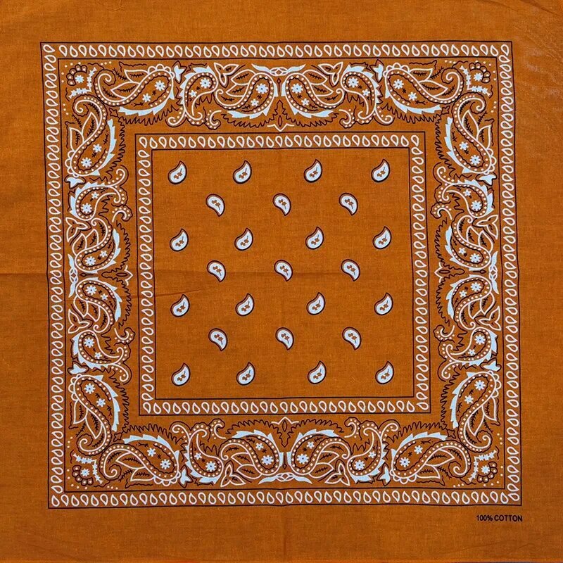 Новинка дизайна, модная хлопковая бандана в стиле хип-хоп, квадратный шарф, повязка на голову, хиджаб с краской, черный, красный, с узором пейсли, шарфы для женщин, мужчин, мальчиков и девочек