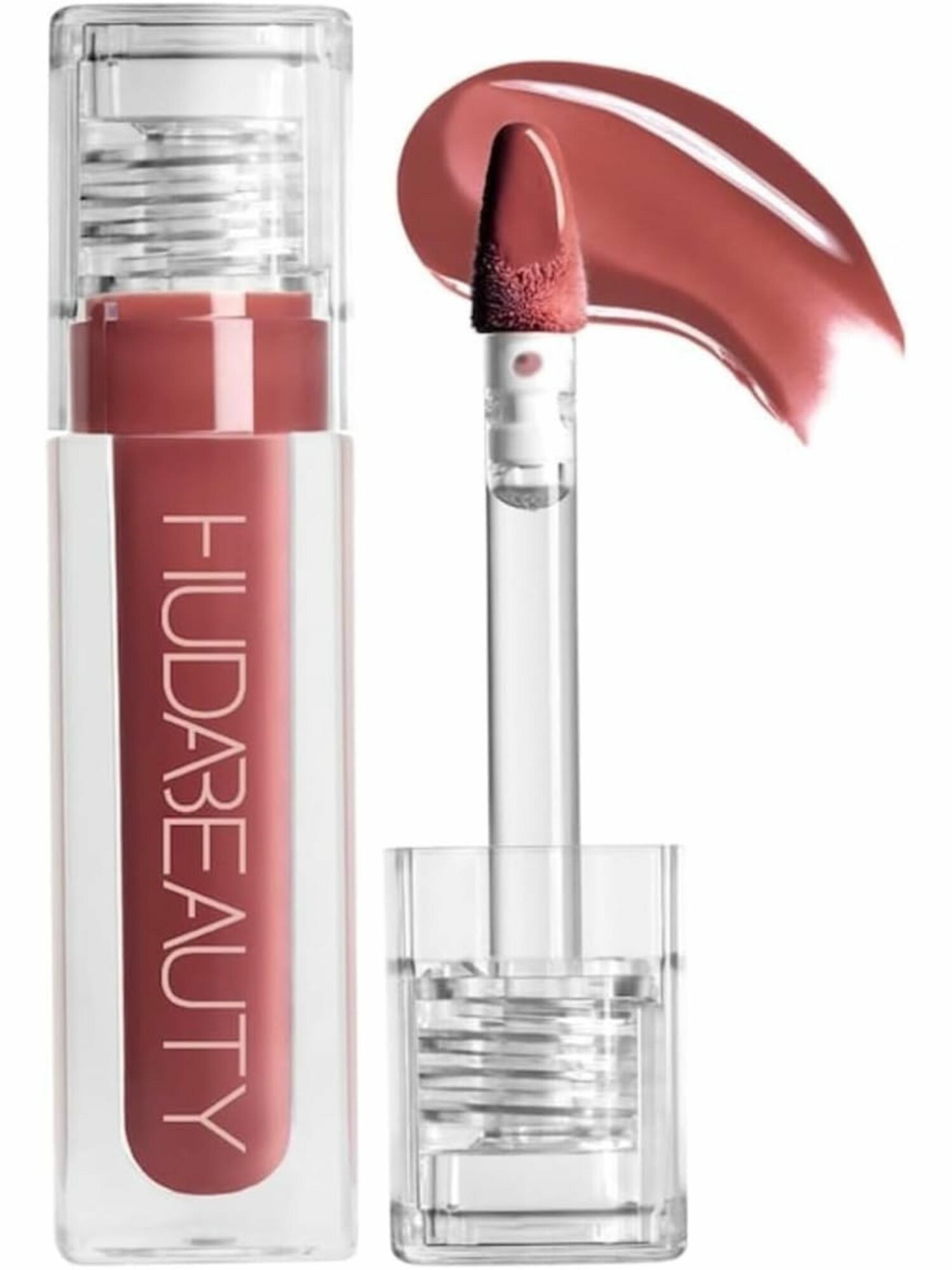 HUDA BEAUTY Блеск для губ Faux Filler Shiny Non-Sticky Lip Gloss (Bombshell)